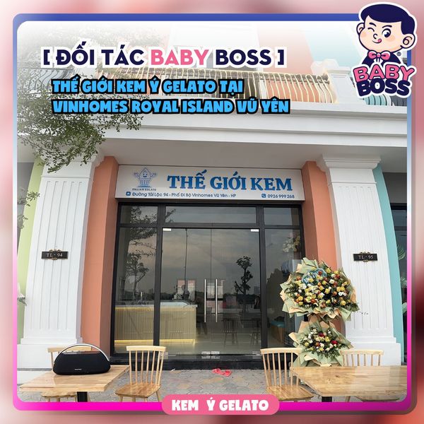 Kem Ý Gelato Baby Boss chính thức có mặt tại Vinhomes Royal Island Vũ ...